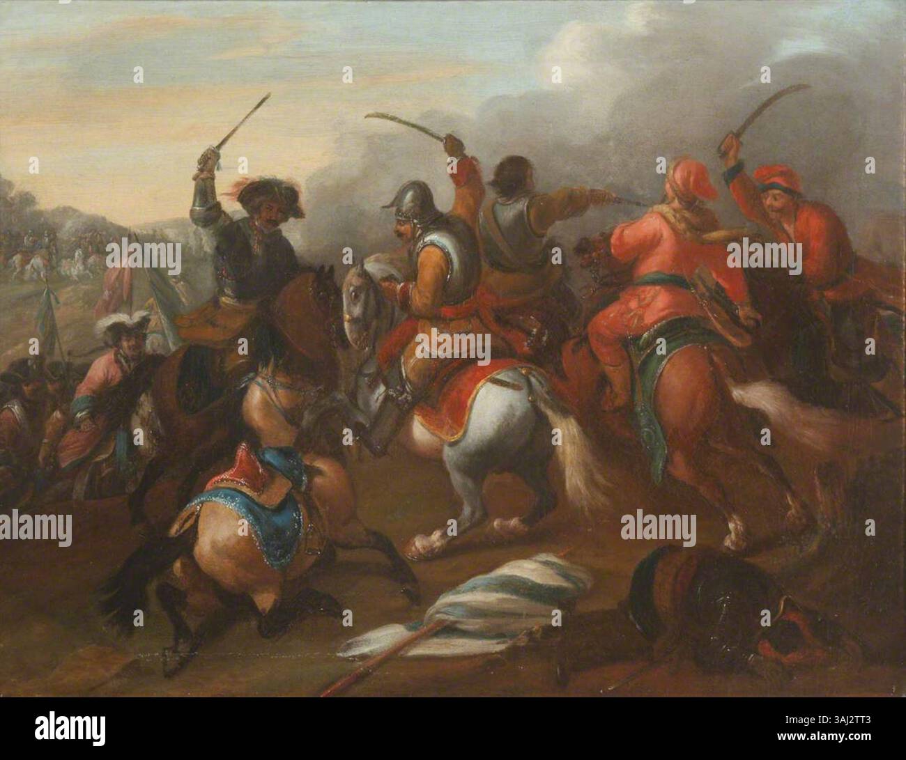 This painting, attributed to the circle of Georg Philipp Rugendas I ...