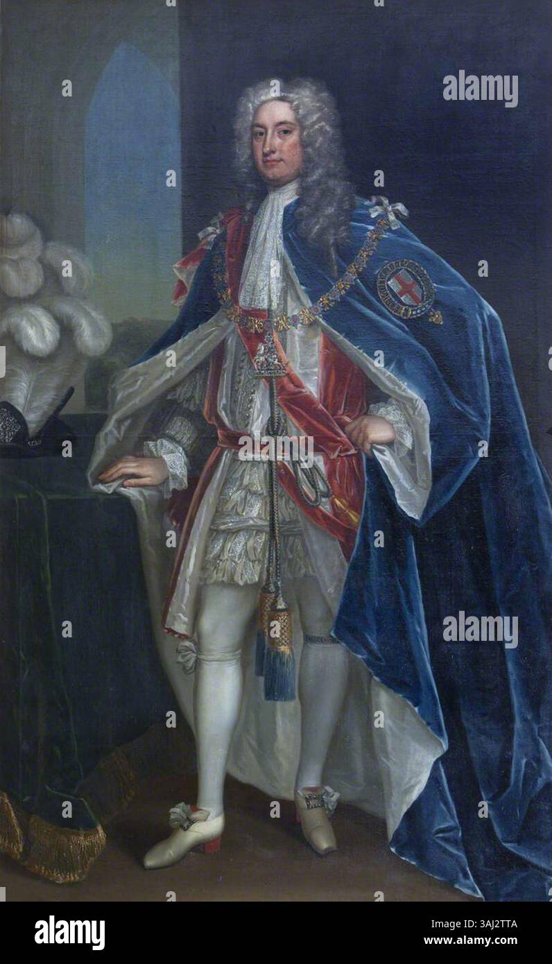 The portrait of Charles Townshend, 2nd Viscount Townshend, painted by ...