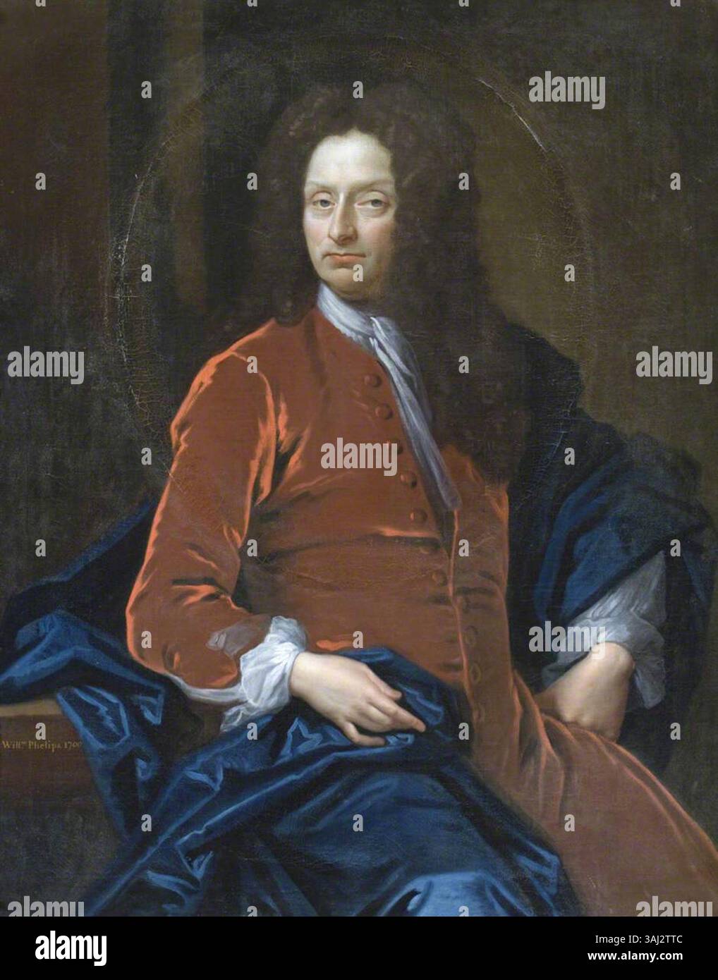 This portrait, painted circa 1700, depicts William Phelips I (d.1714 ...