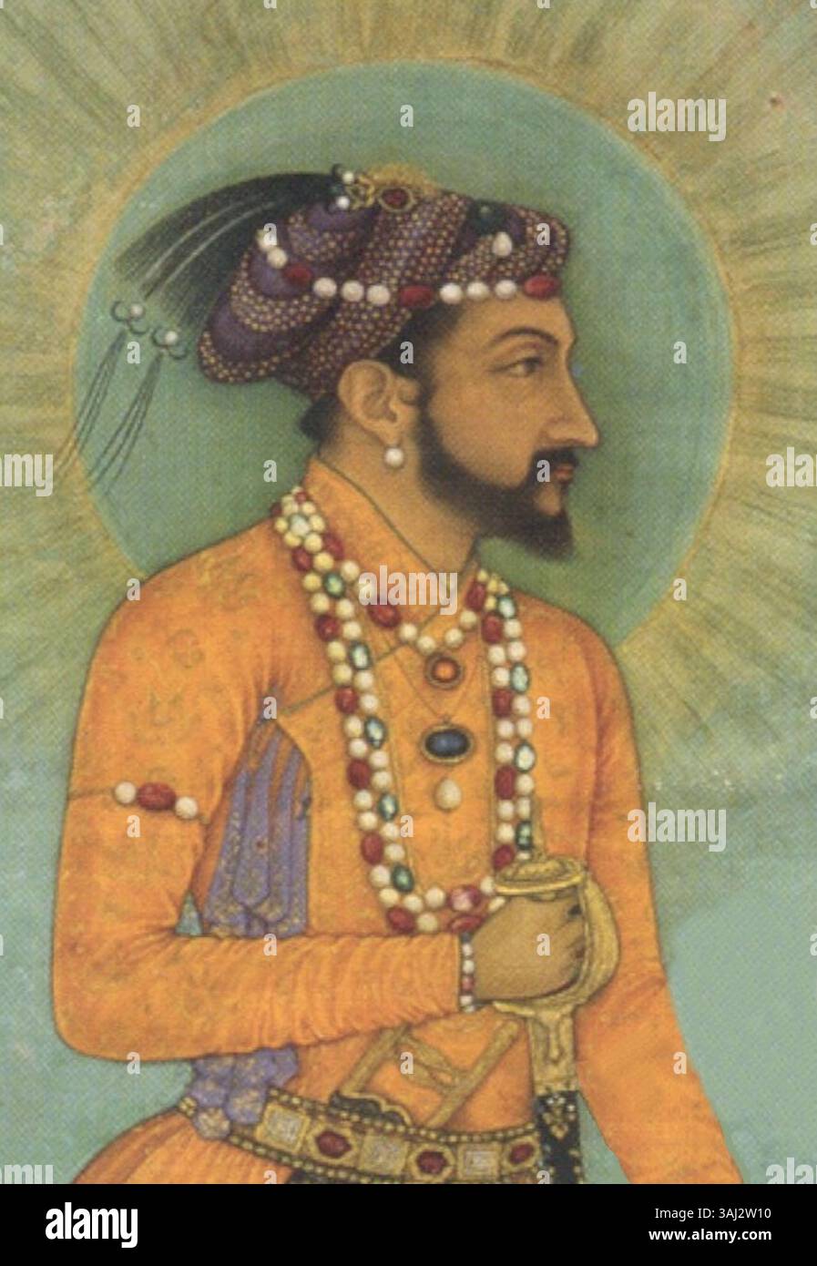 This Mughal miniature painting, created by Bichitr circa 1630, depicts ...