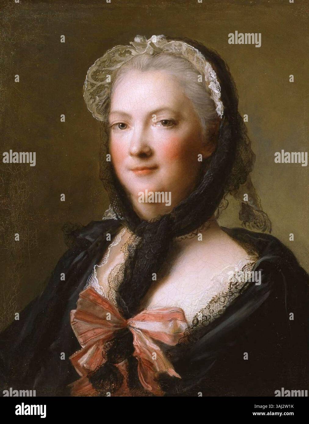 This oil painting by Jean-Marc Nattier depicts Marie Leszczynska, Queen ...