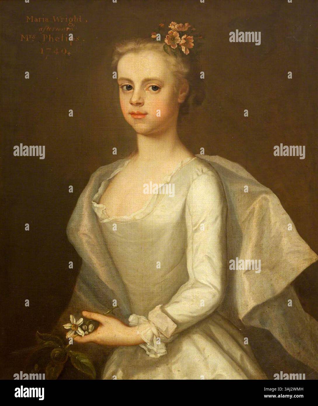 Attributed to Michael Dahl, this 1740 portrait depicts Maria Wright ...