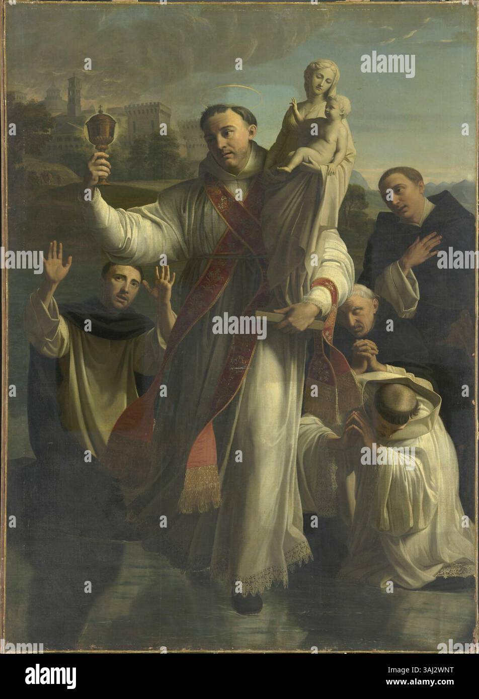 Nicolas Colombel's painting 'Saint Hyacinthe Sauvant la Statue de la ...