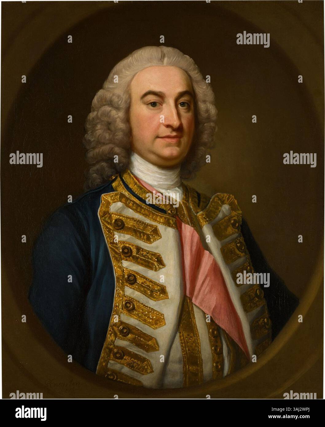 This oil on canvas portrait by George Knapton depicts Admiral Edward ...