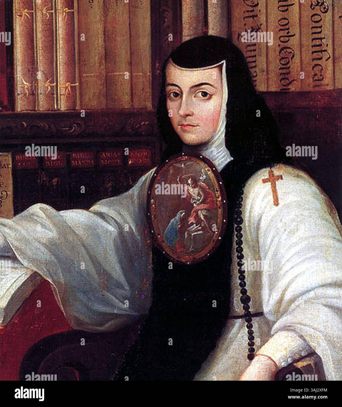 This 1750s portrait by Miguel Cabrera depicts the Mexican writer and ...