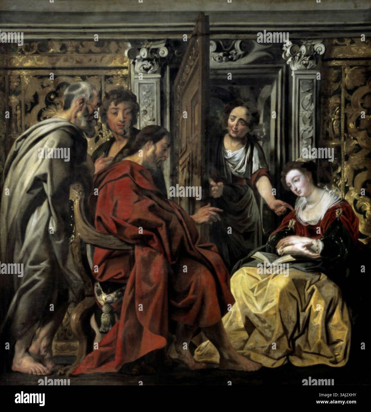 This oil painting by Jacob Jordaens, created between 1623 and 1643, depicts the biblical scene ...