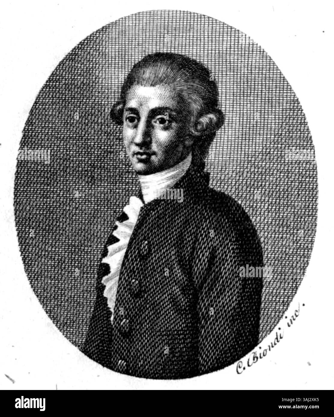 This 19th-century engraving by Carlo Biondi depicts Leonardo Vinci, a ...