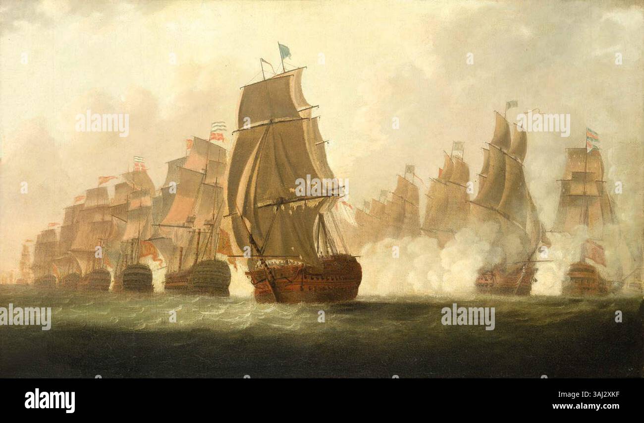 William Elliot’s painting of the Battle of Cape St Vincent in 1797 ...
