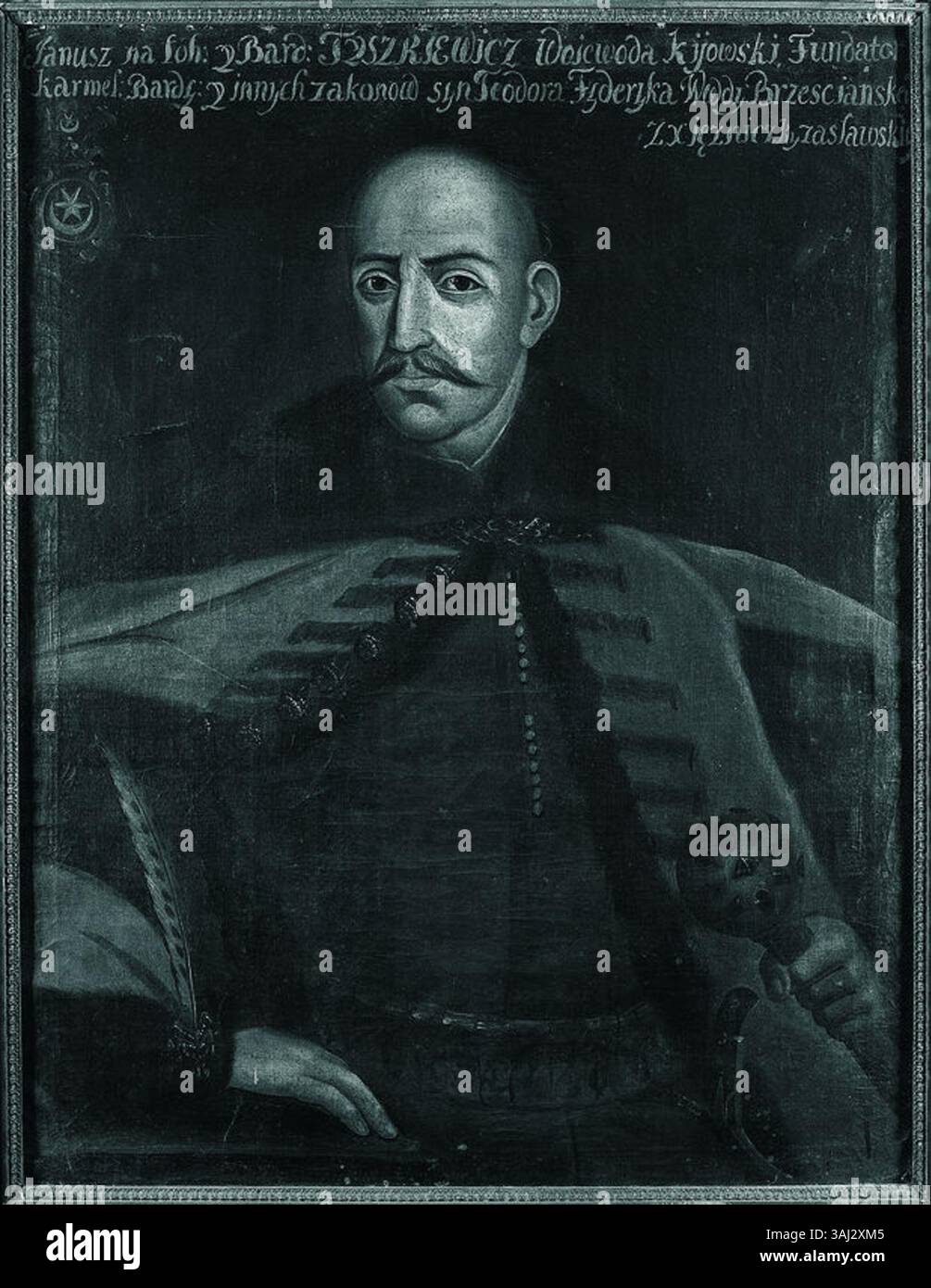 This portrait depicts Janusz Tyszkiewicz, a voivode of Kiev, bearing ...