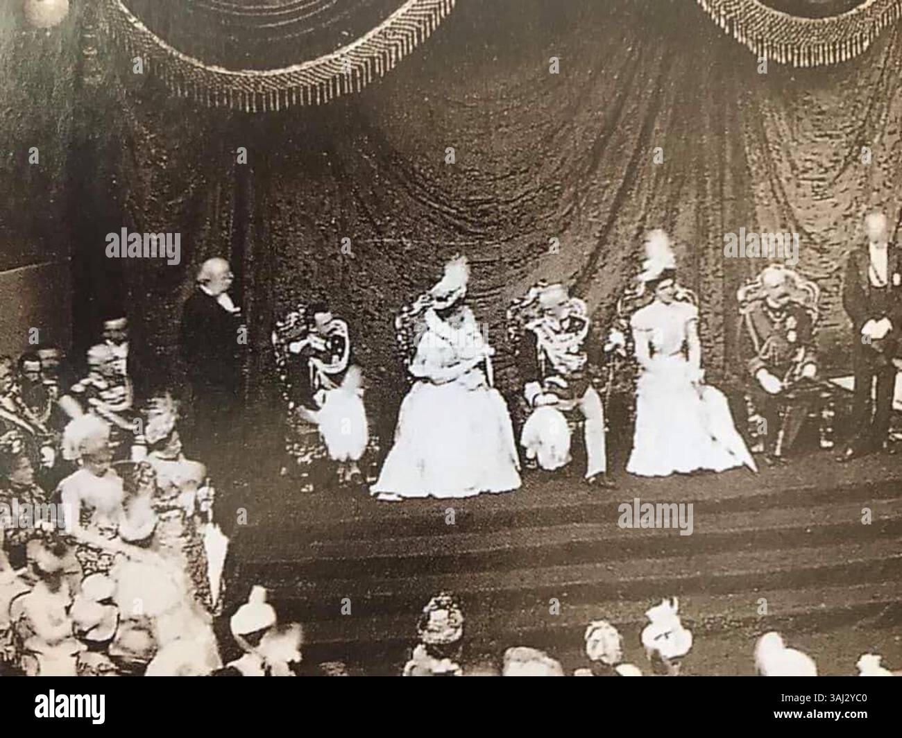 This 1896 image depicts the newlywed Prince Vittorio Emanuele and ...