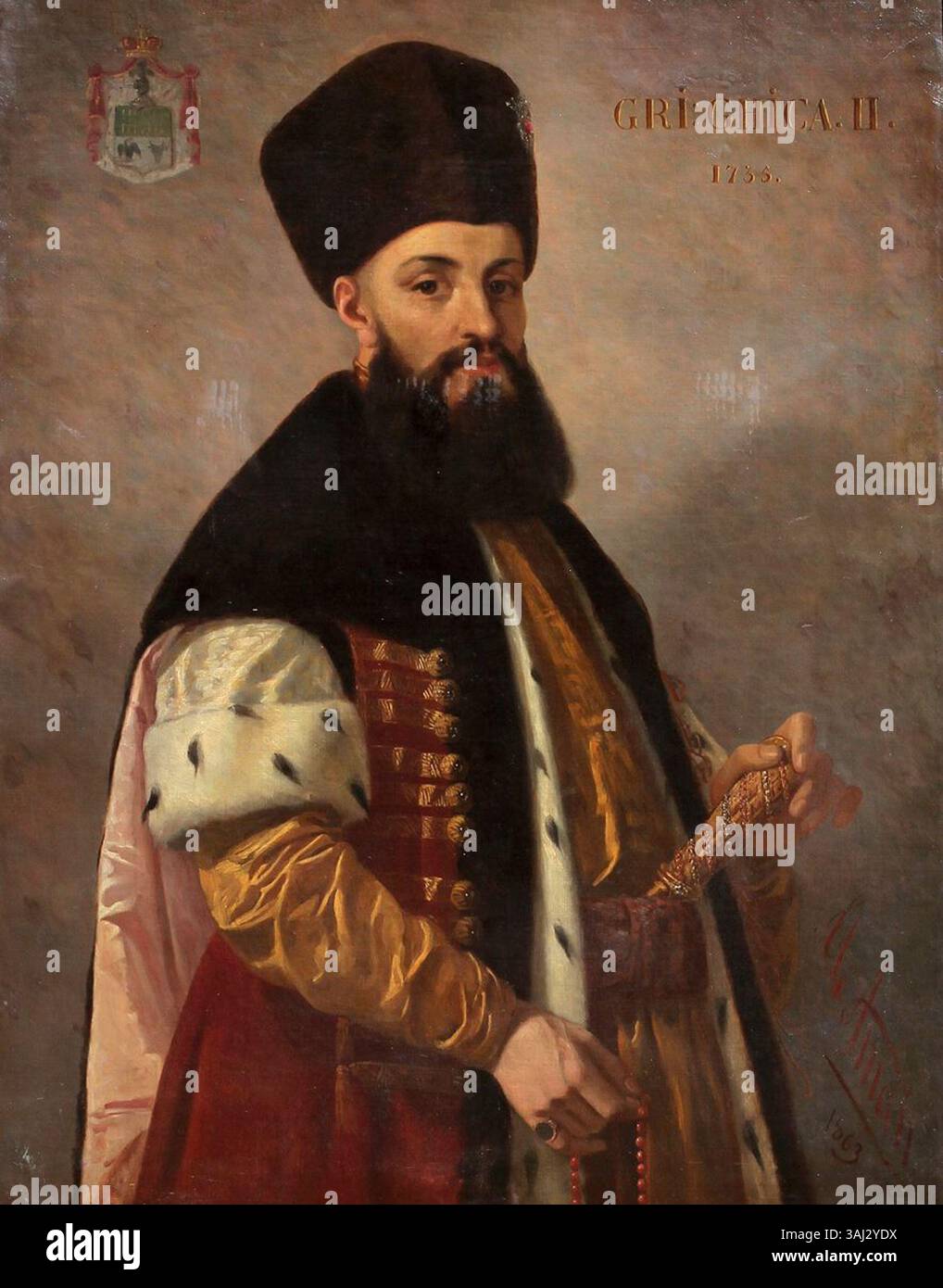 Theodor Aman's 1863 portrait of Grigore Ghica II, ruler of Moldavia ...