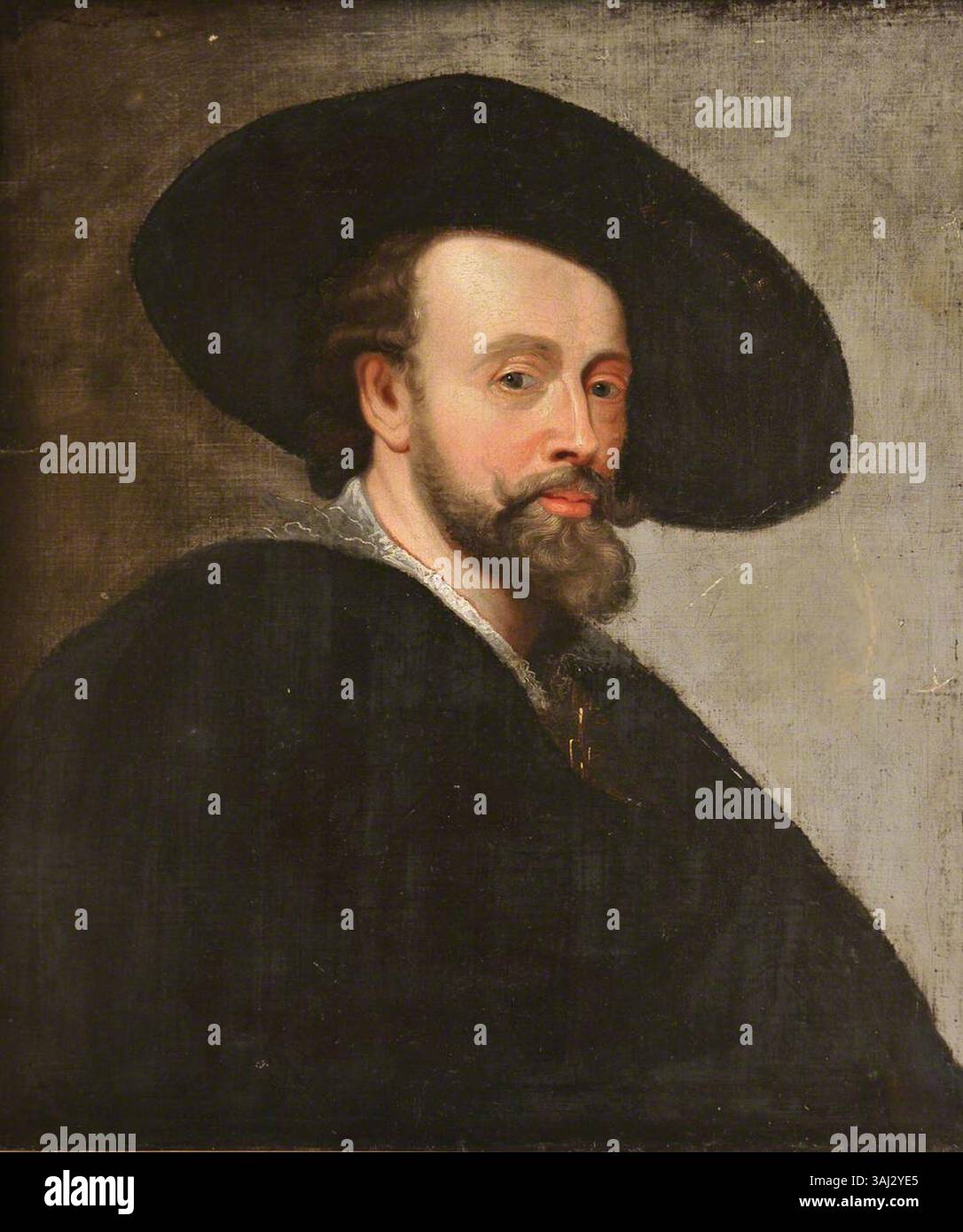 Anonymous self-portrait painting after Peter Paul Rubens, created between 1800 and 1899. The oil ...