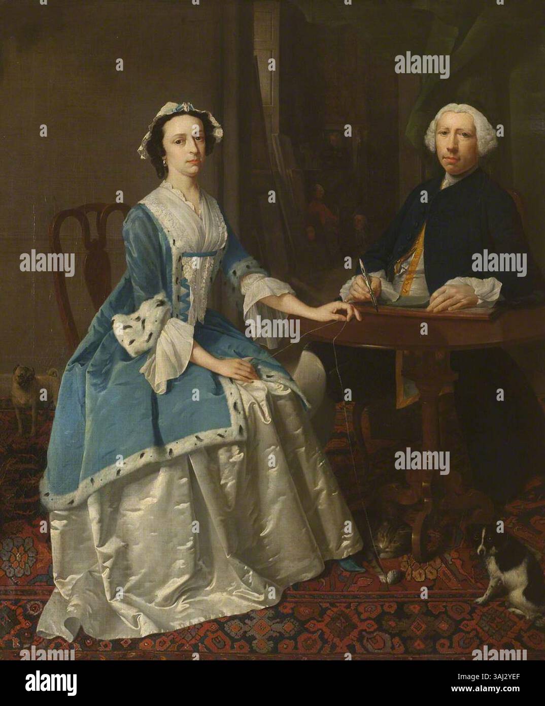 This 18th-century painting by the Anglo-Dutch School, created circa ...