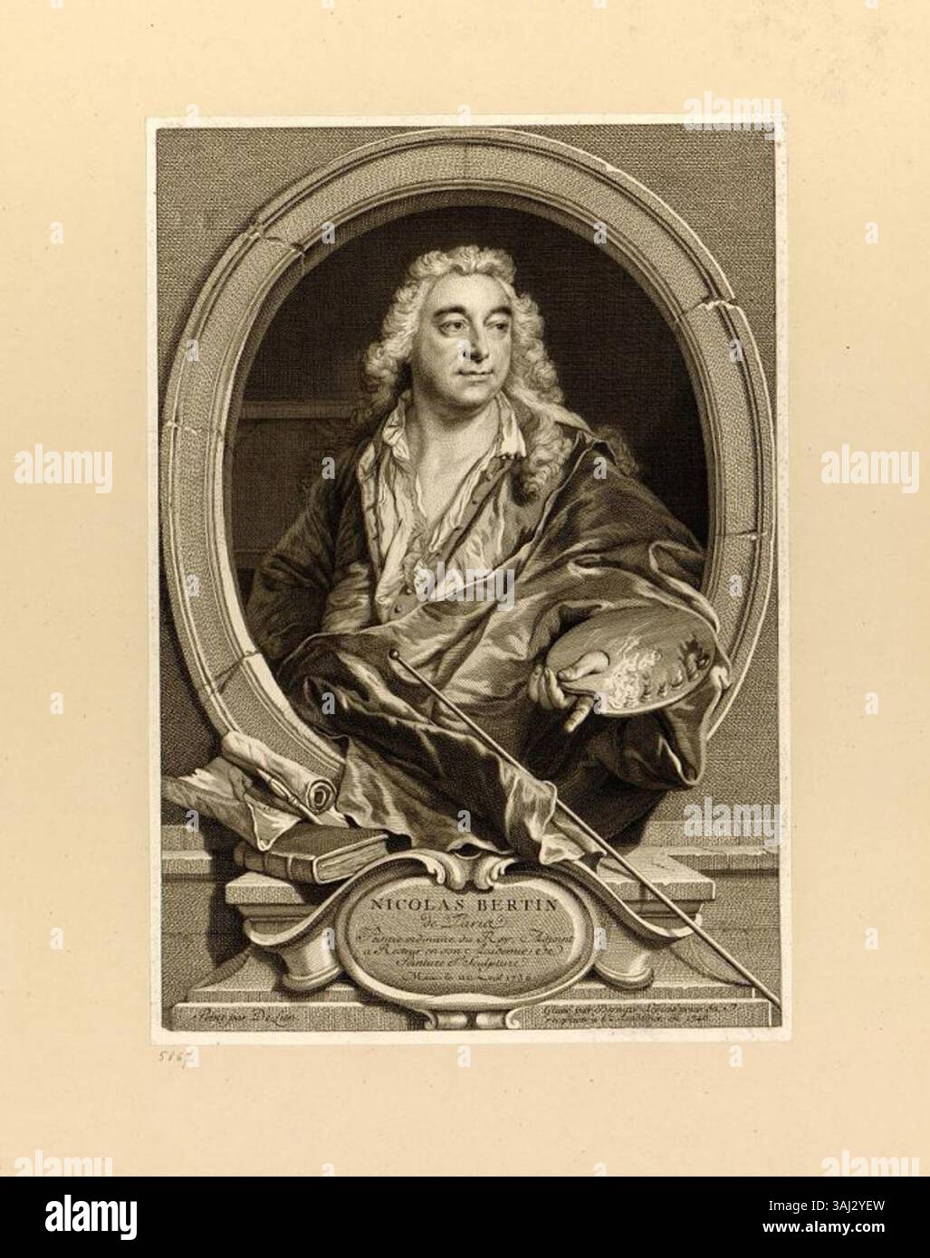 This 1740 engraving after Jacques-François Delyen and Nicolas Bertin by ...