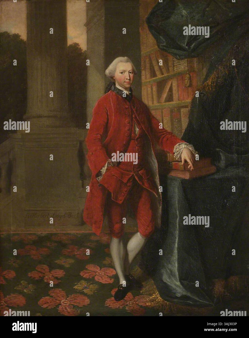 This painting in the style of Johann Zoffany depicts Sir Herbert Lloyd ...