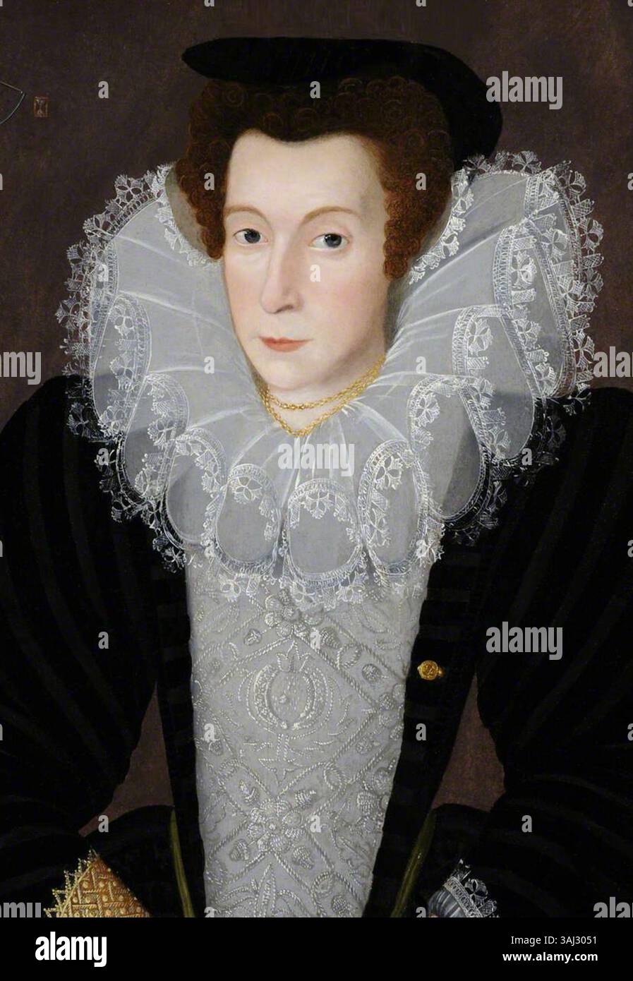 This portrait of an unknown lady, painted between 1570 and 1599, shows ...