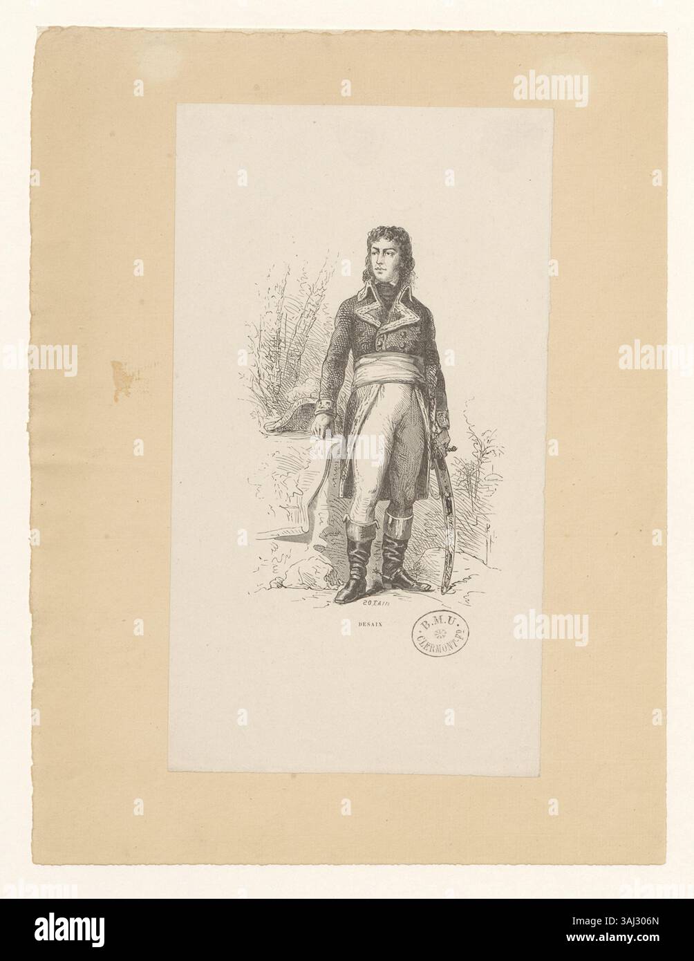 This wood engraving from the Boyer collection depicts Louis Desaix, a ...