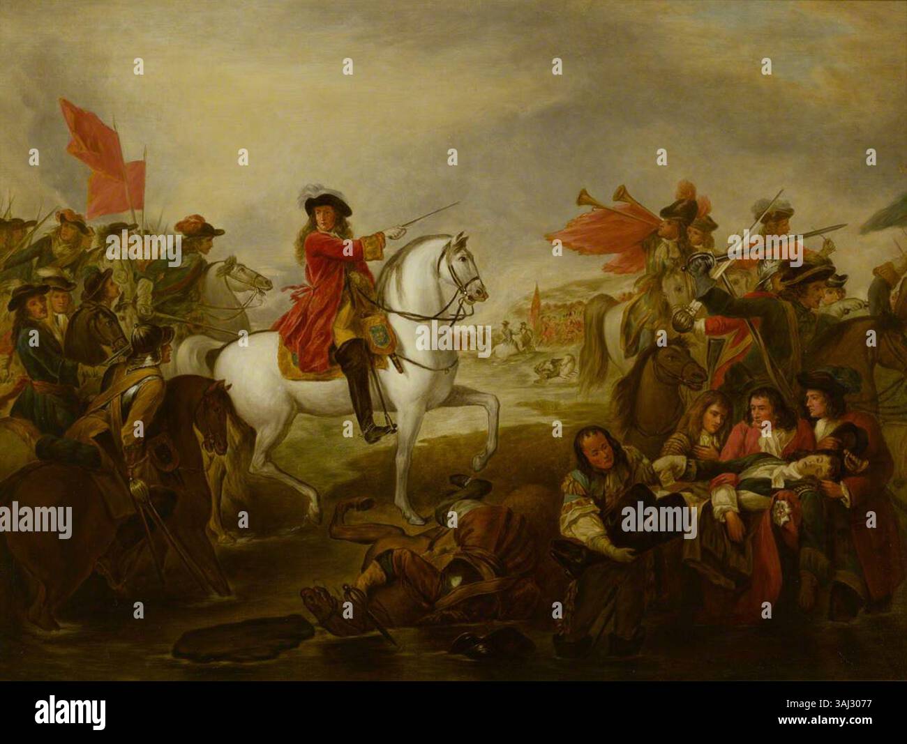 The dramatic moment of the death of Frederick, 1st Duke of Schomberg ...