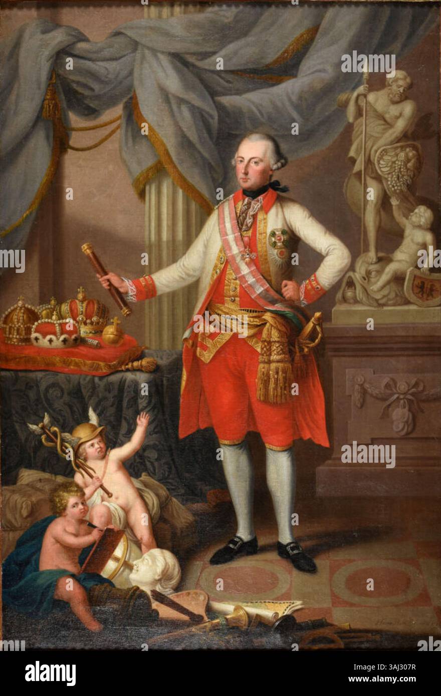 This 18th-century portrait depicts Joseph II of Austria, painted by ...
