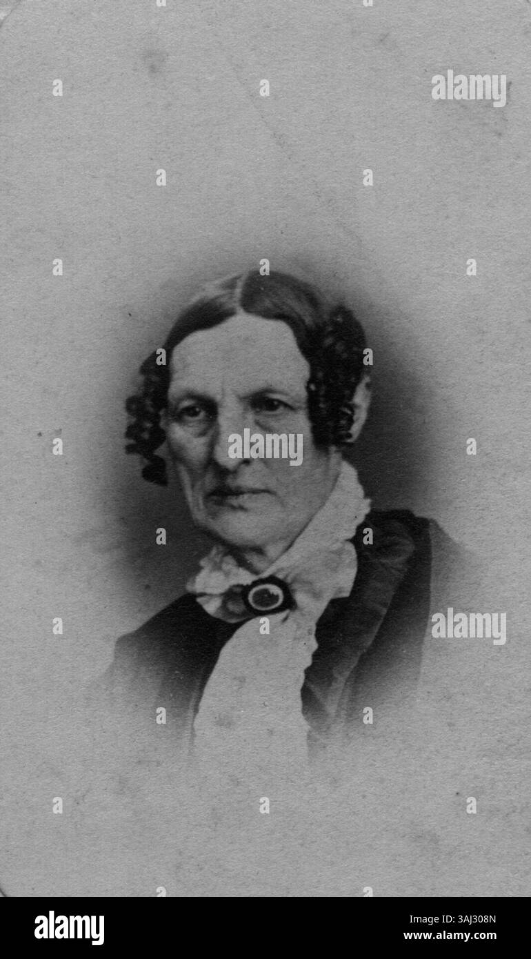 This circa 1860 photograph by Edwin B. Rollins features Mrs. Hannah ...