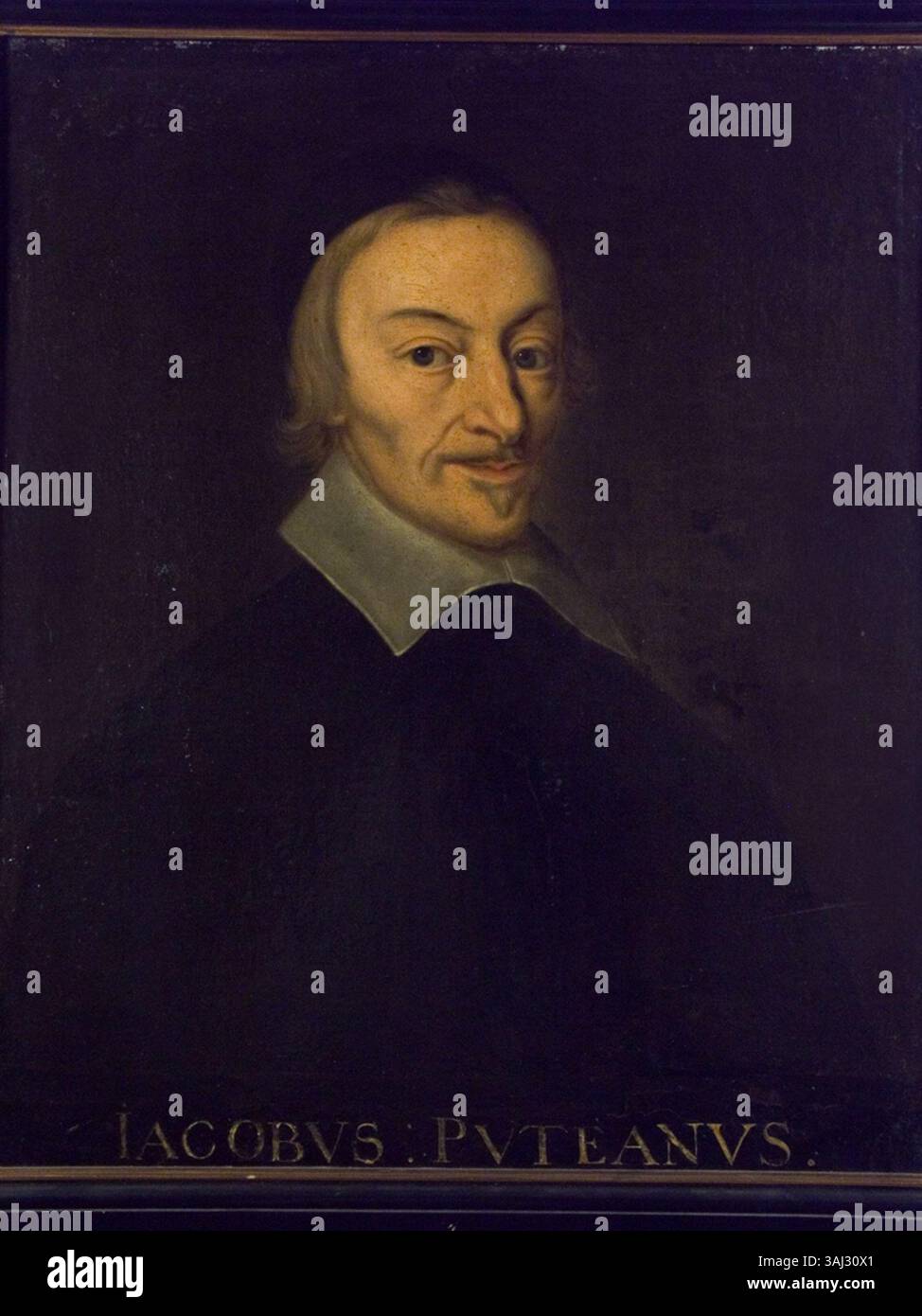 Anonymous Dutch: Portrait of Jacobus Puteanus, painted in 1650. Oil on ...
