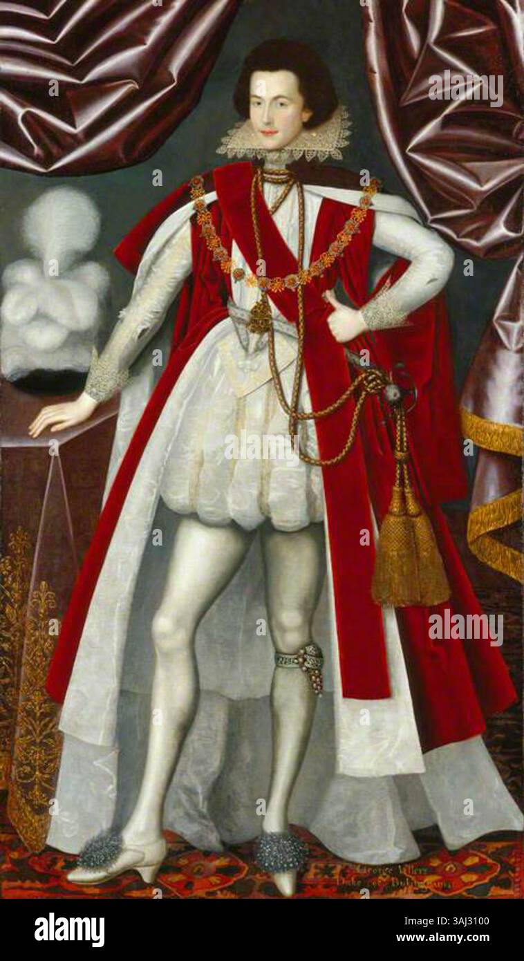 Attributed to William Larkin, this portrait from 1616 depicts George ...