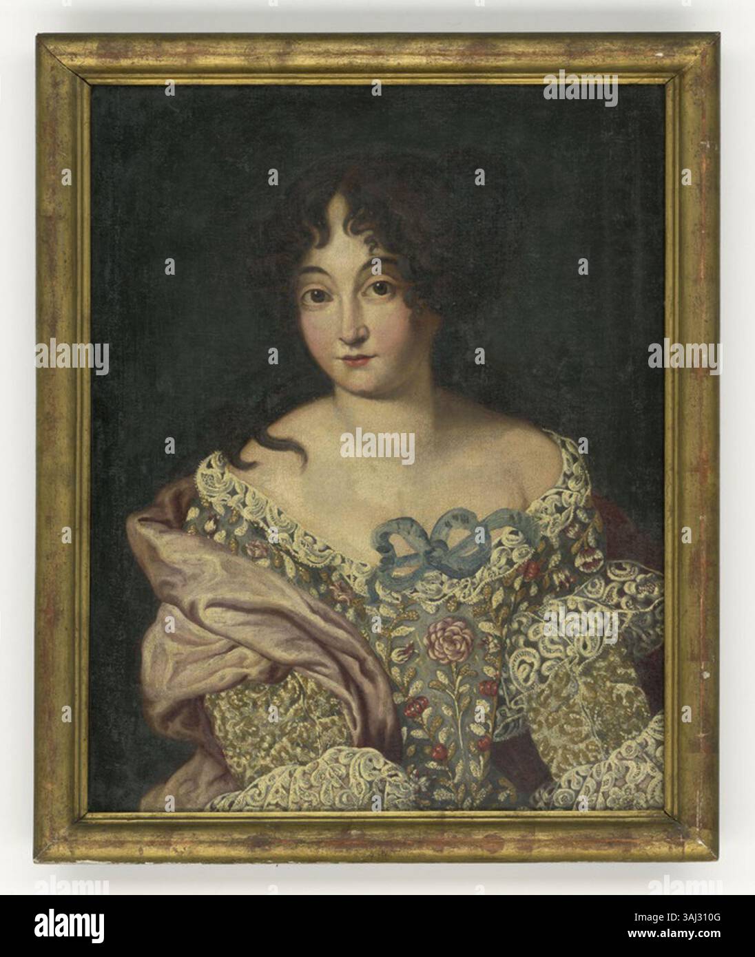 This 17th-century German portrait depicts a woman in a richly ...
