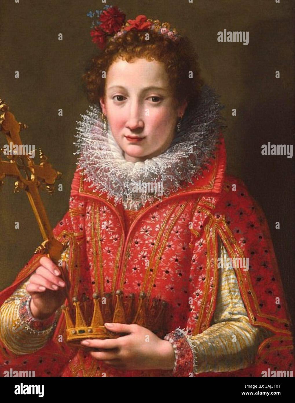 Santi di Tito’s portrait, traditionally identified as Marie de Medici ...