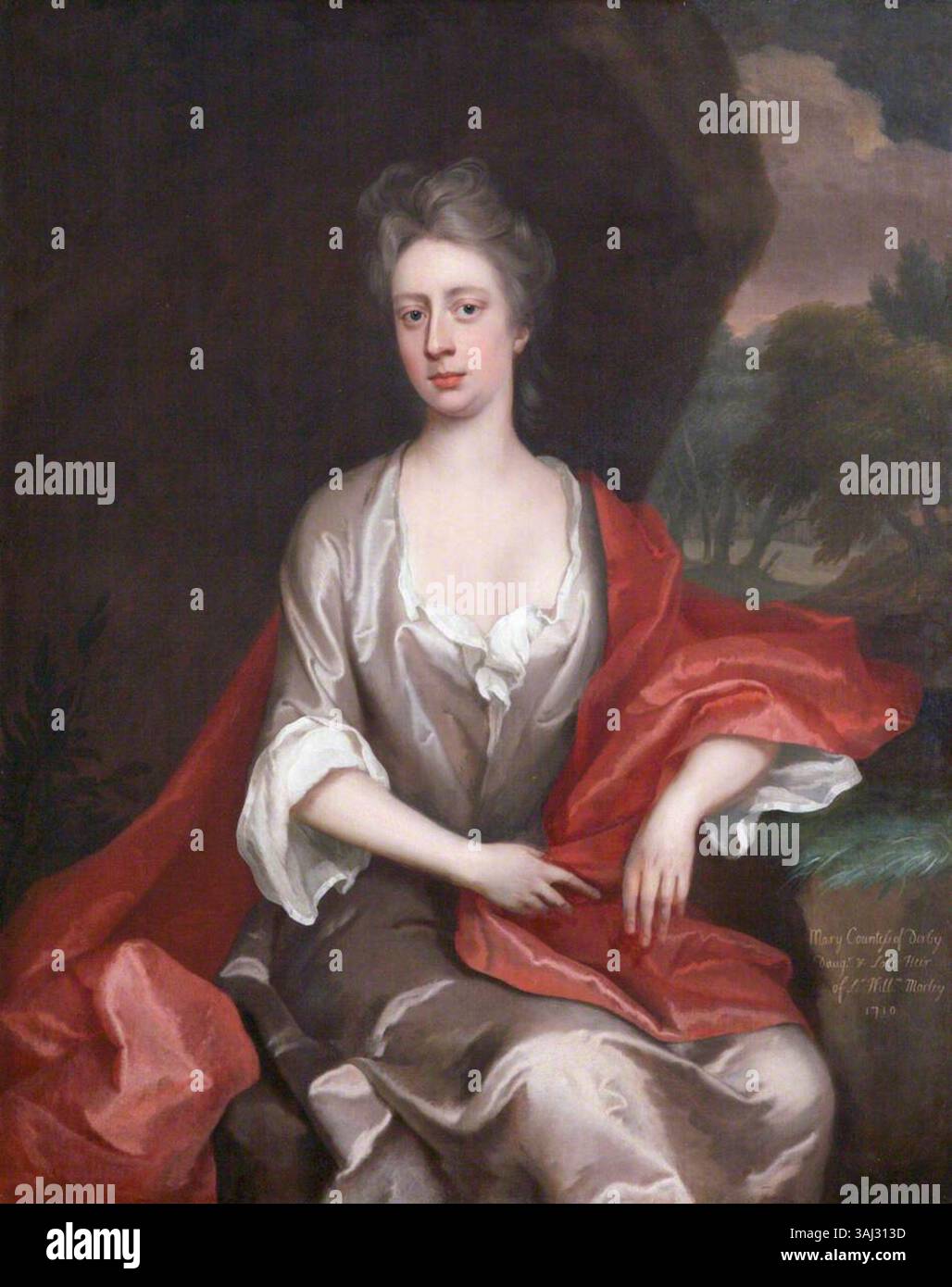 This portrait, attributed to Michael Dahl or his style, features Mary ...