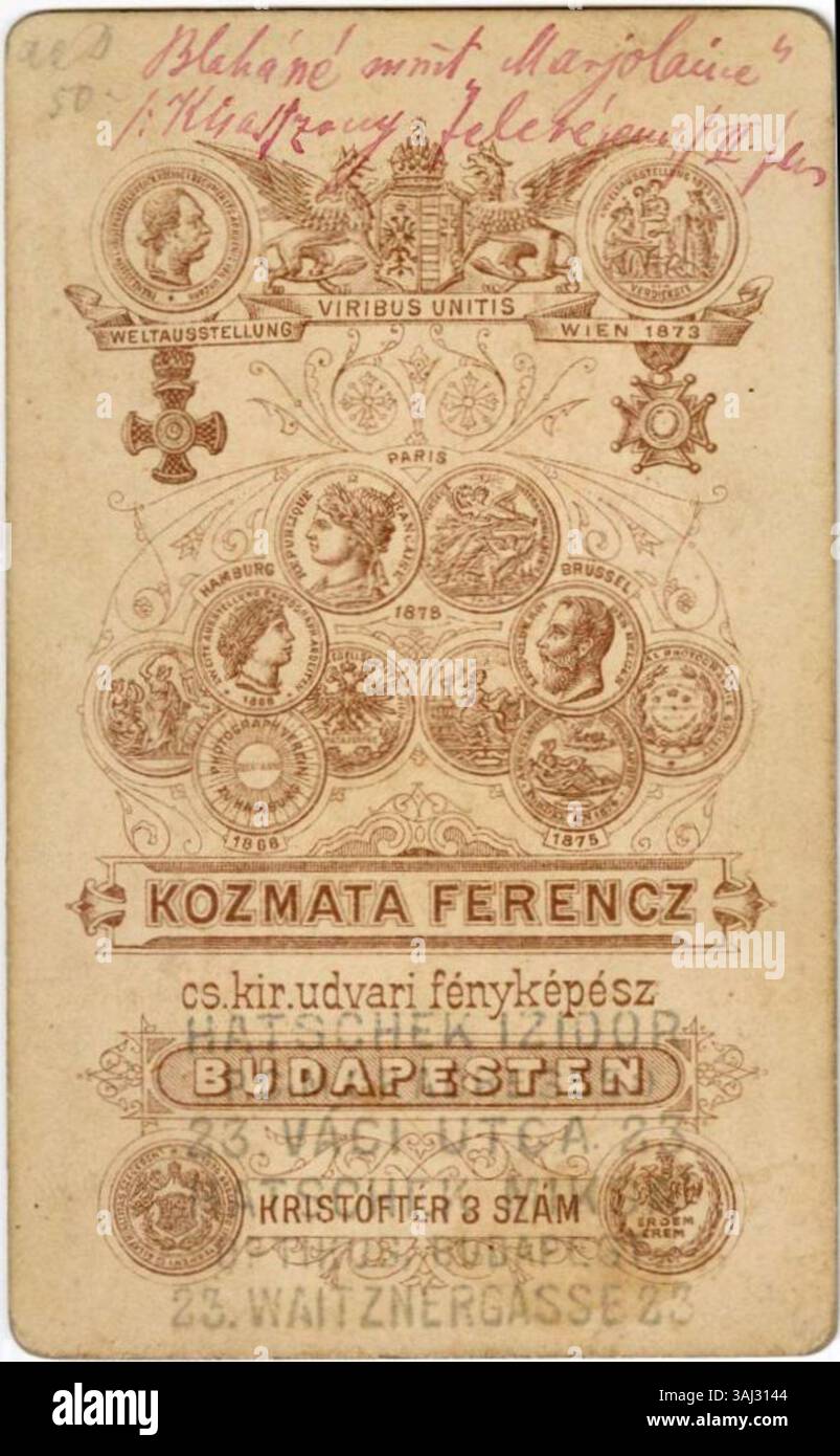 Version of Blaha Lujza in the role of Marjolaine in 'Kisasszony ...