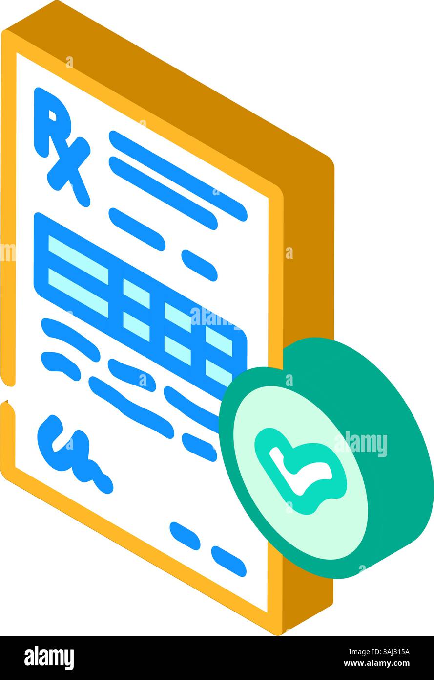 prescription verification pharmacist isometric icon vector illustration ...