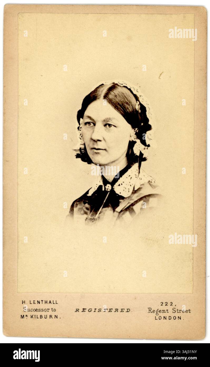 This portrait of Florence Nightingale, created by H. Lenthall in 1856 ...