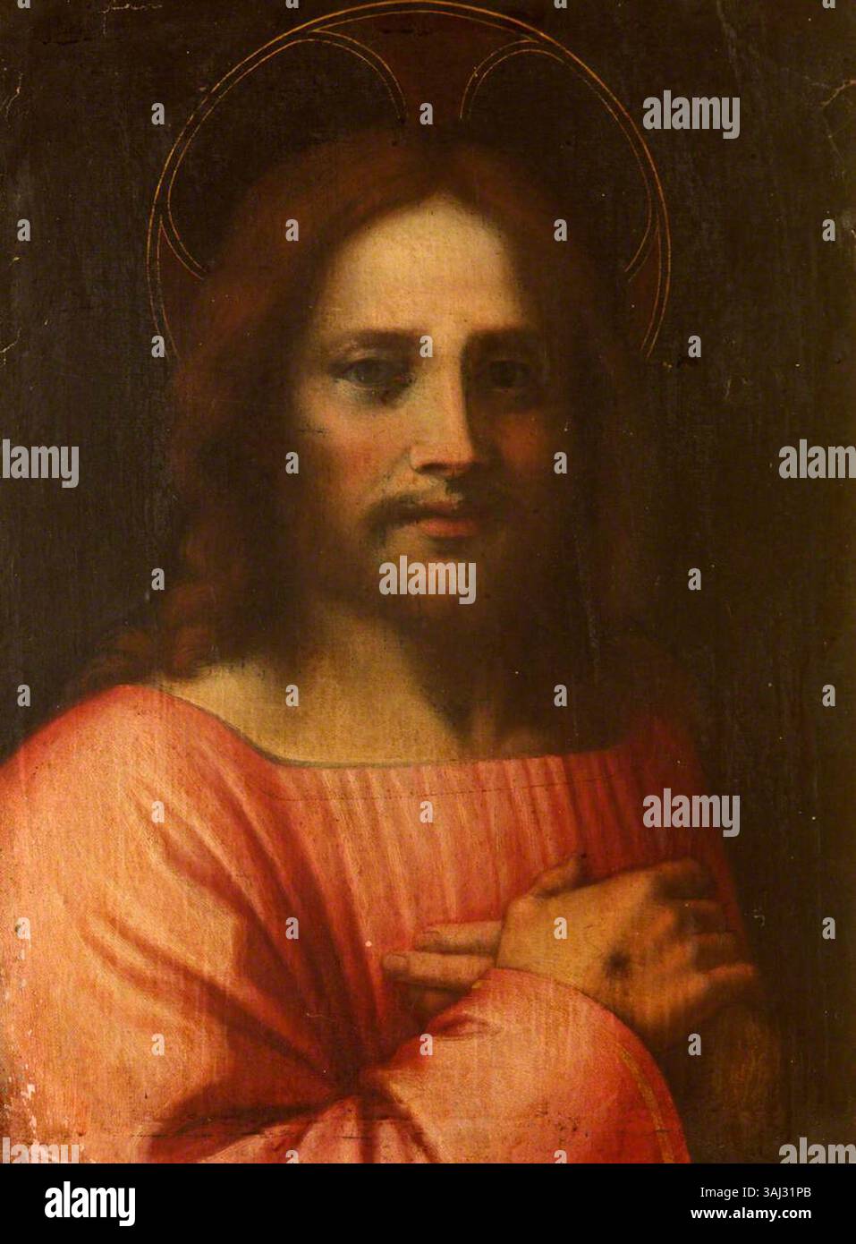 This painting, attributed to Andrea del Sarto, depicts Christ the Redeemer. Created between 1700 ...