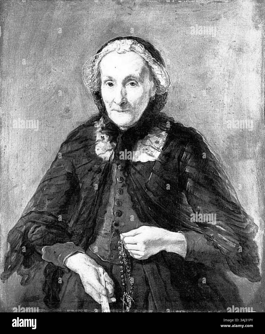 This circa 1750 oil painting portrays Marie-Thérèse Geoffrin, a ...