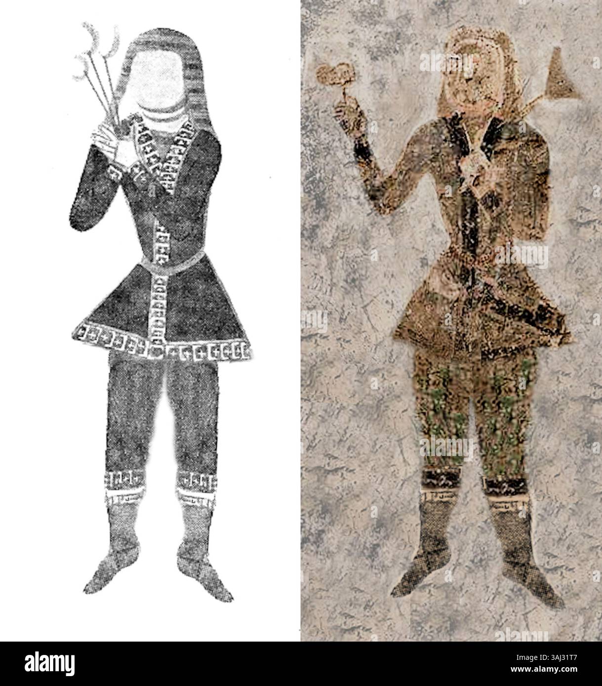Reconstruction of the costumes worn by the donors of the Cave of the ...