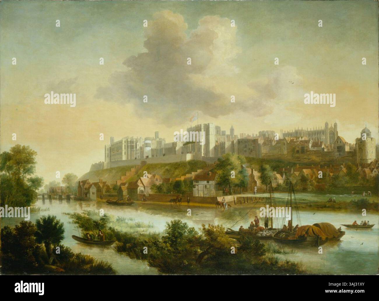Jacob Knyff’s 17th-century oil painting captures a scenic view of ...