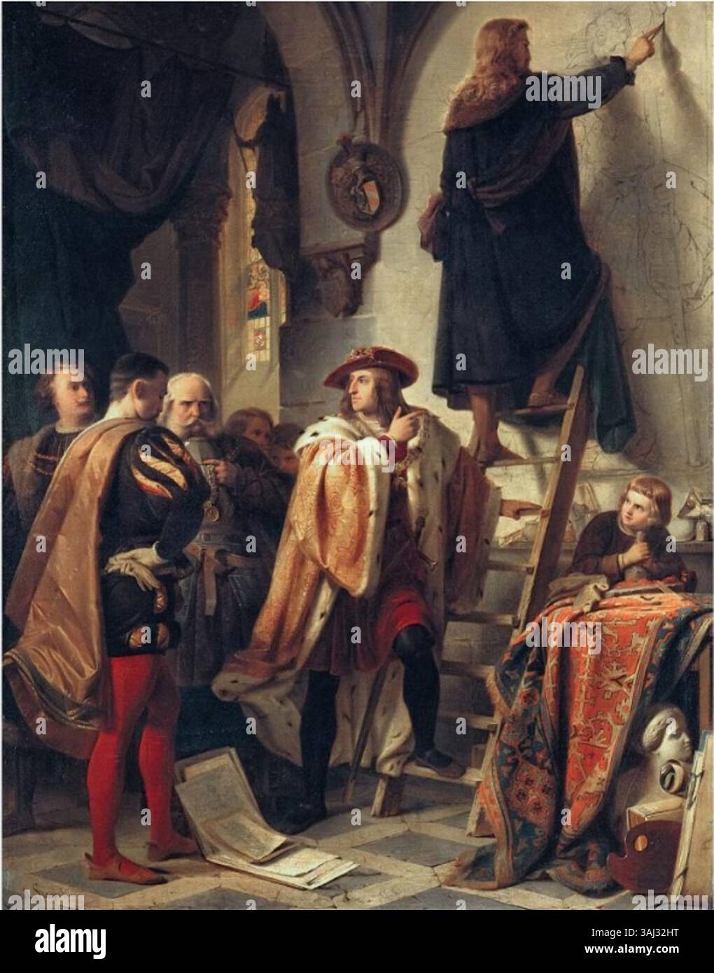 A 1849 painting by August Friedrich Siegert, depicting Kaiser ...