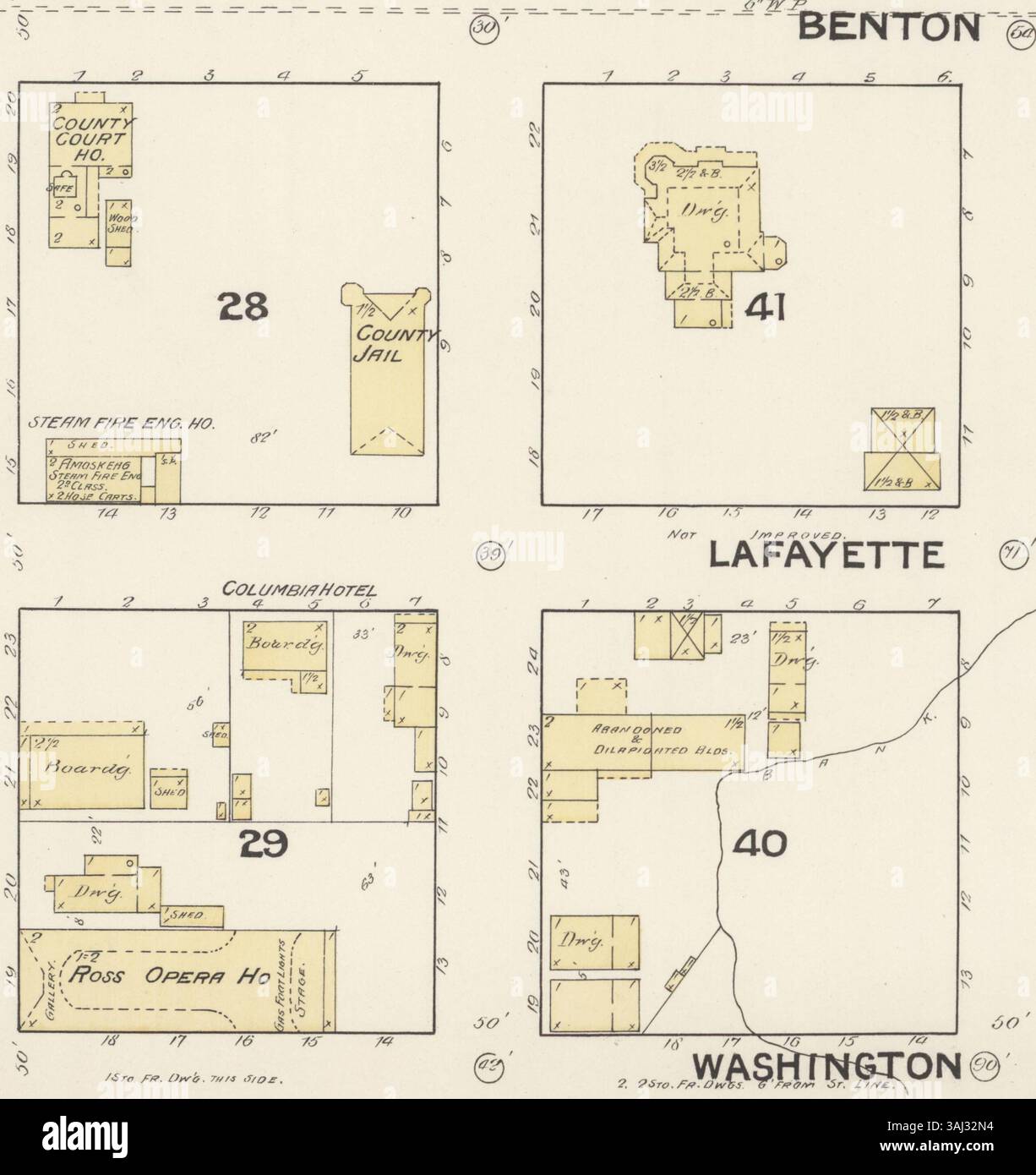 This 1888 Sanborn Fire Insurance Map of Astoria, Oregon, shows several ...