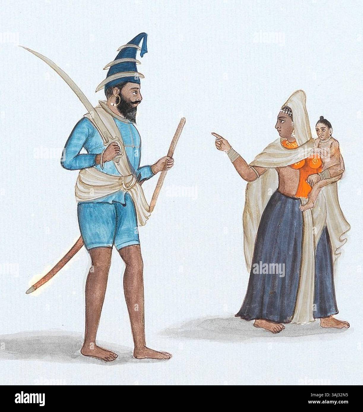 This 19th-century Sikh artwork reflects the rich history and tradition ...