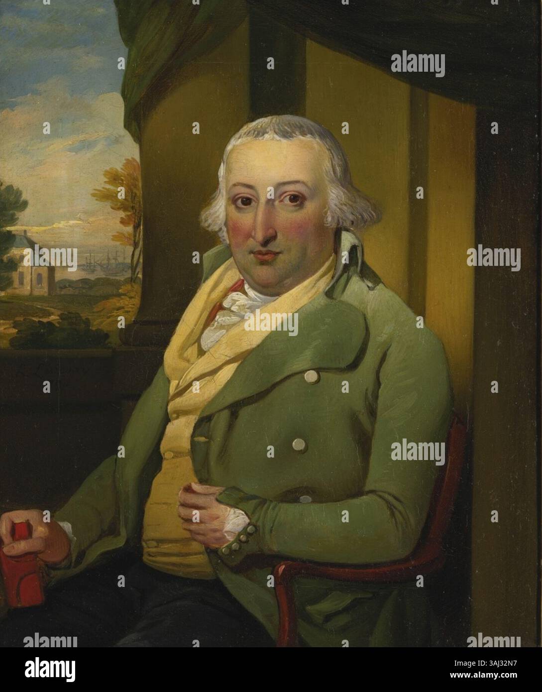 The portrait of Moses Hart, painted by Richard Livesay around 1795 ...