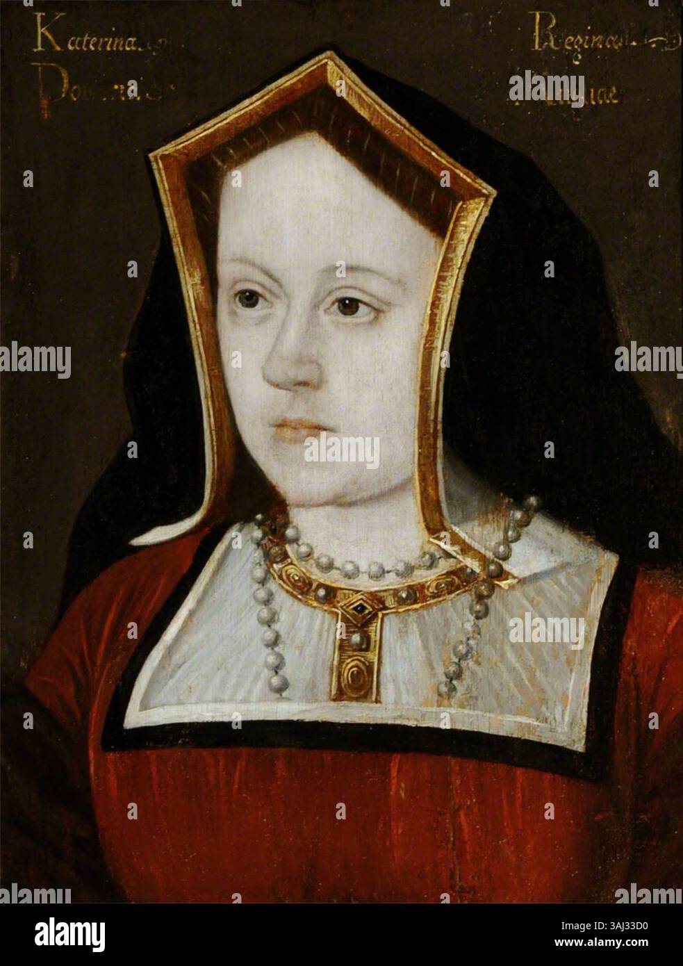 This 16th-century portrait depicts Queen Catherine of Aragon, the first ...