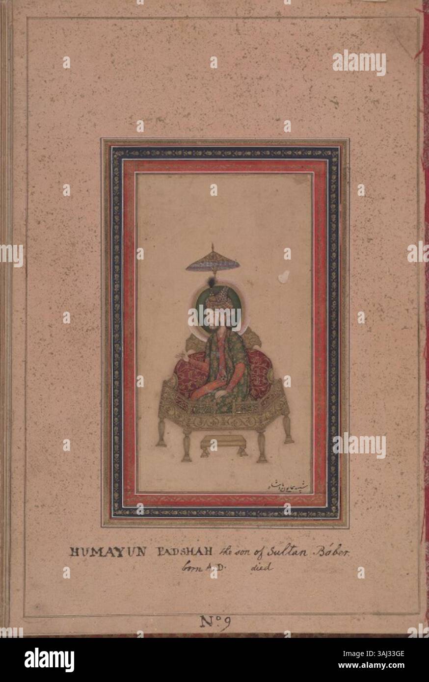 This portrait of Humayun, the second Mughal emperor, has been ...