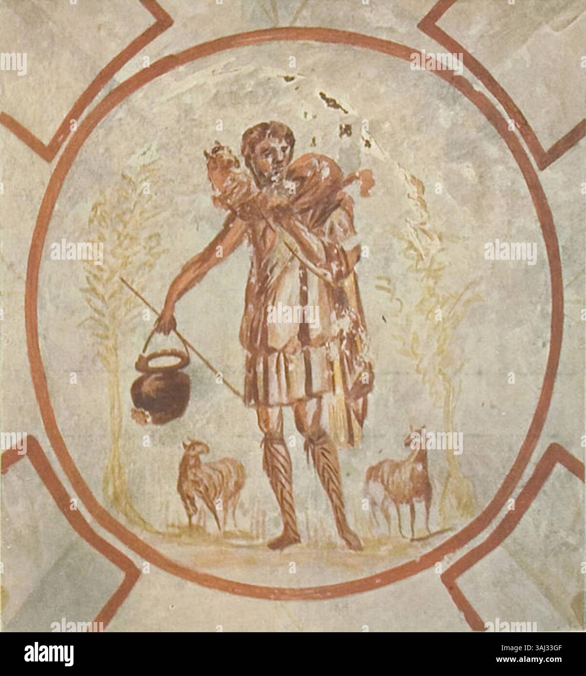 This image of 'The Good Shepherd' from the Priscilla Catacomb in Rome ...