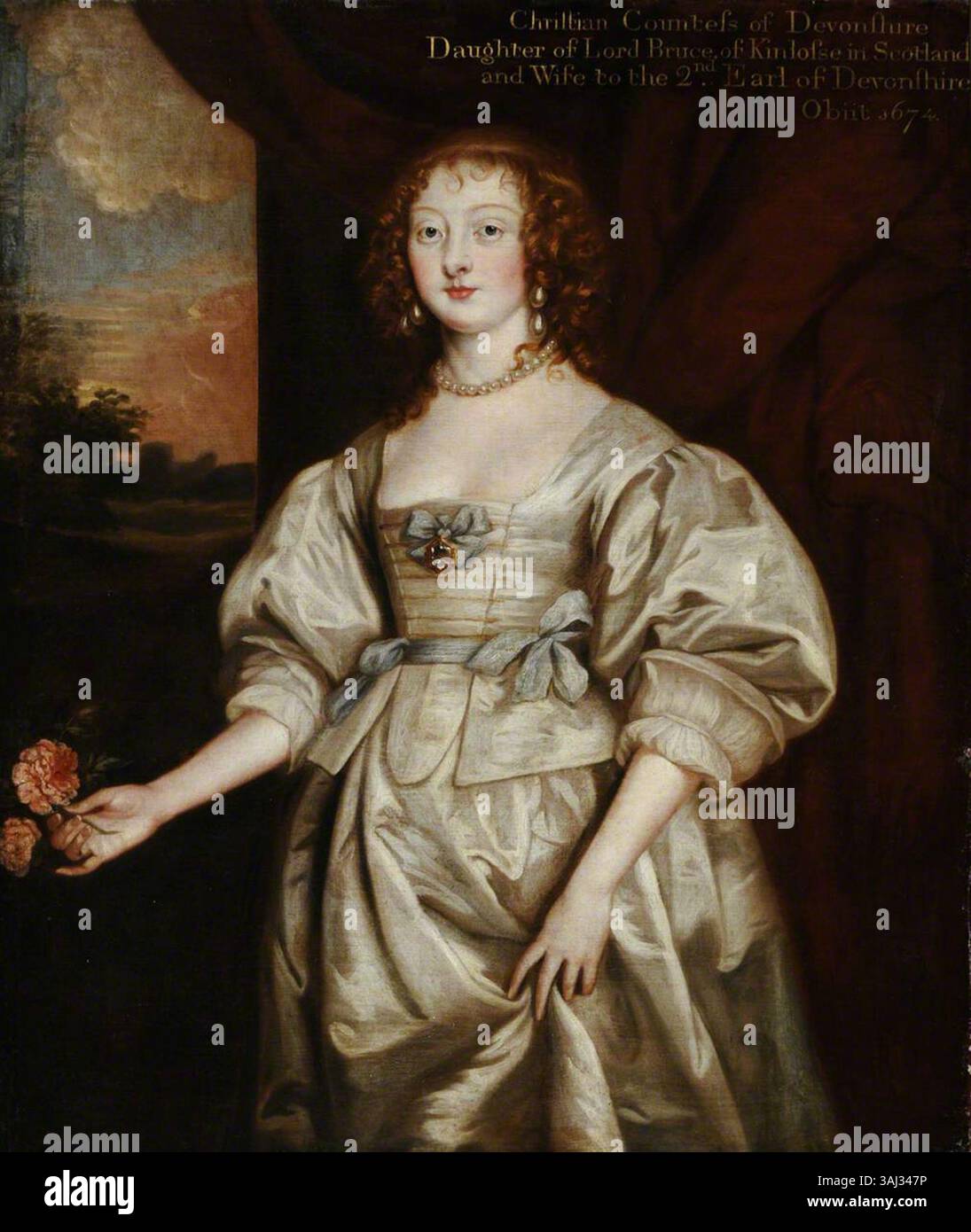 This circa 1640 portrait after Anthony van Dyck depicts Lady Elizabeth ...