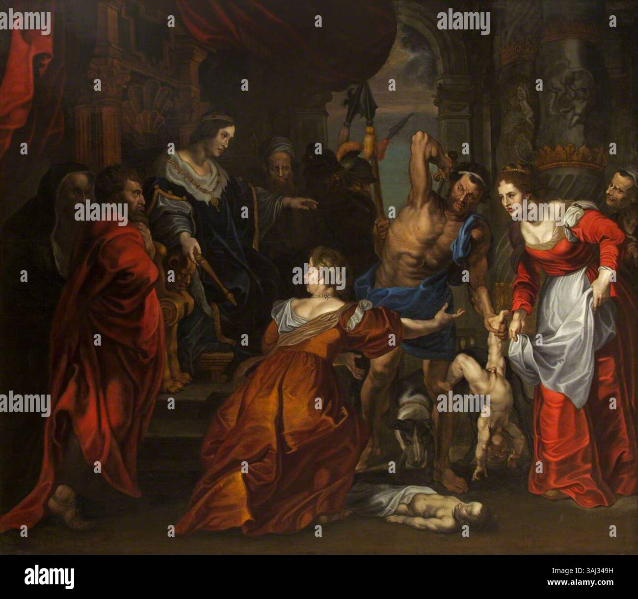 This painting, created circa 1674 in the British School style, depicts ...