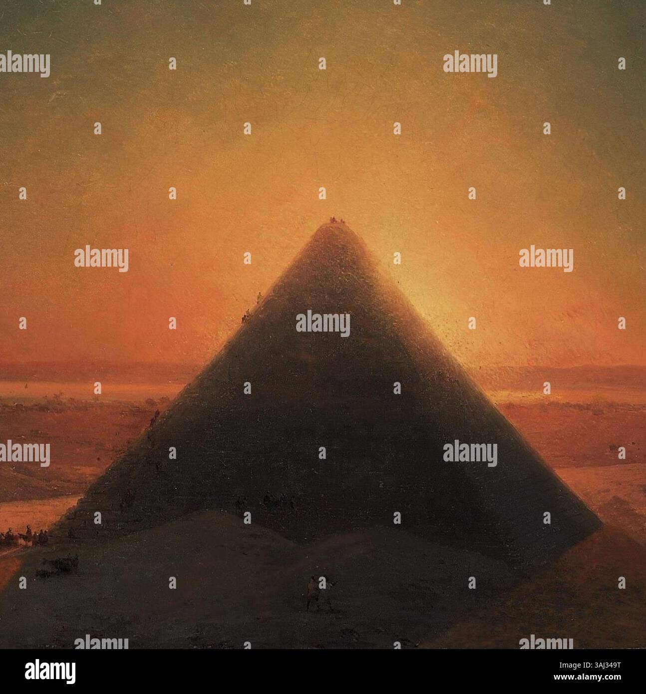 The Great Pyramid at Giza, painted by Ivan Aivazovsky in 1871 ...
