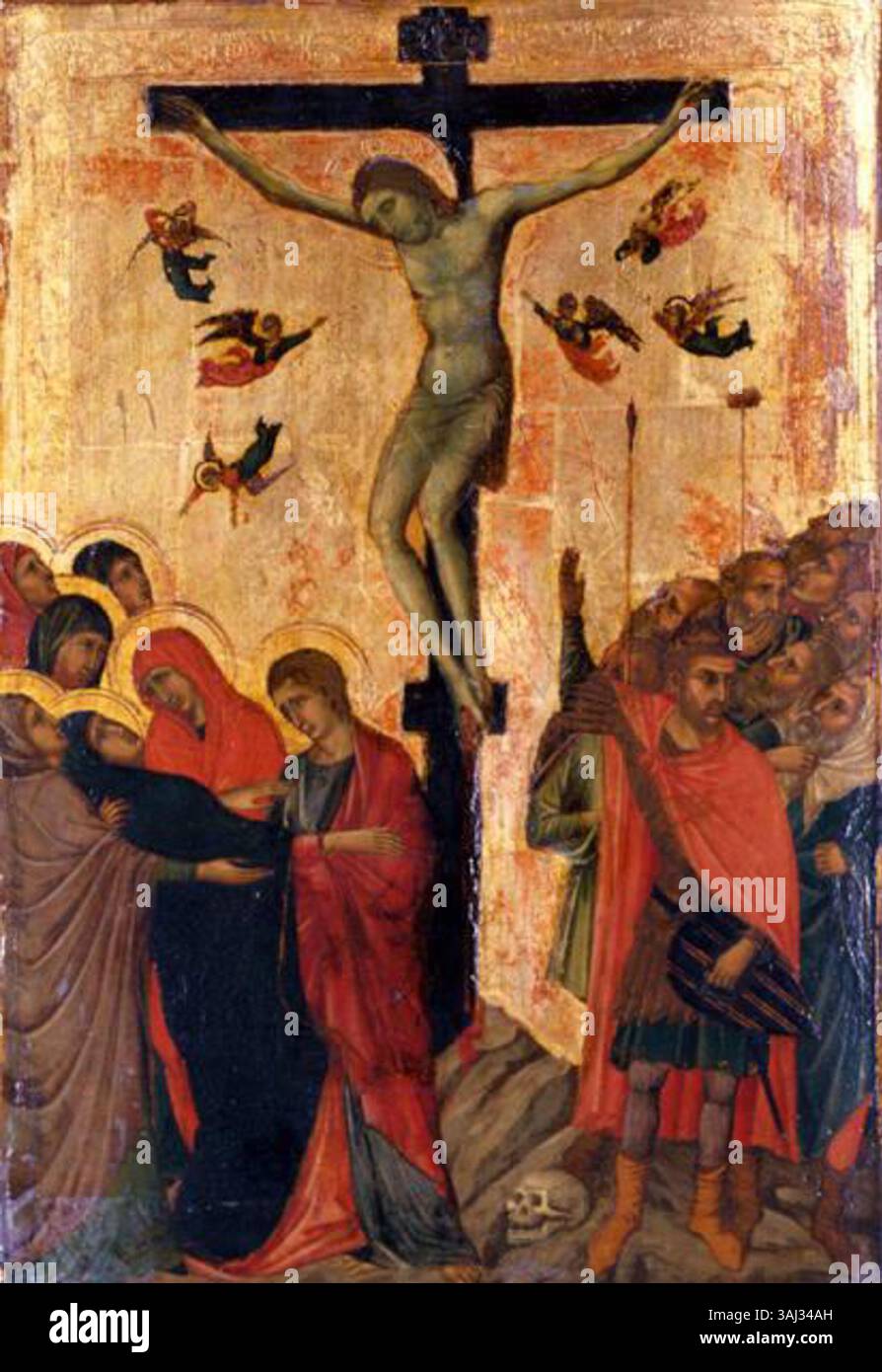 This painting, a 1867 reproduction after Duccio di Buoninsegna's circa 1315 'Crucifixion ...