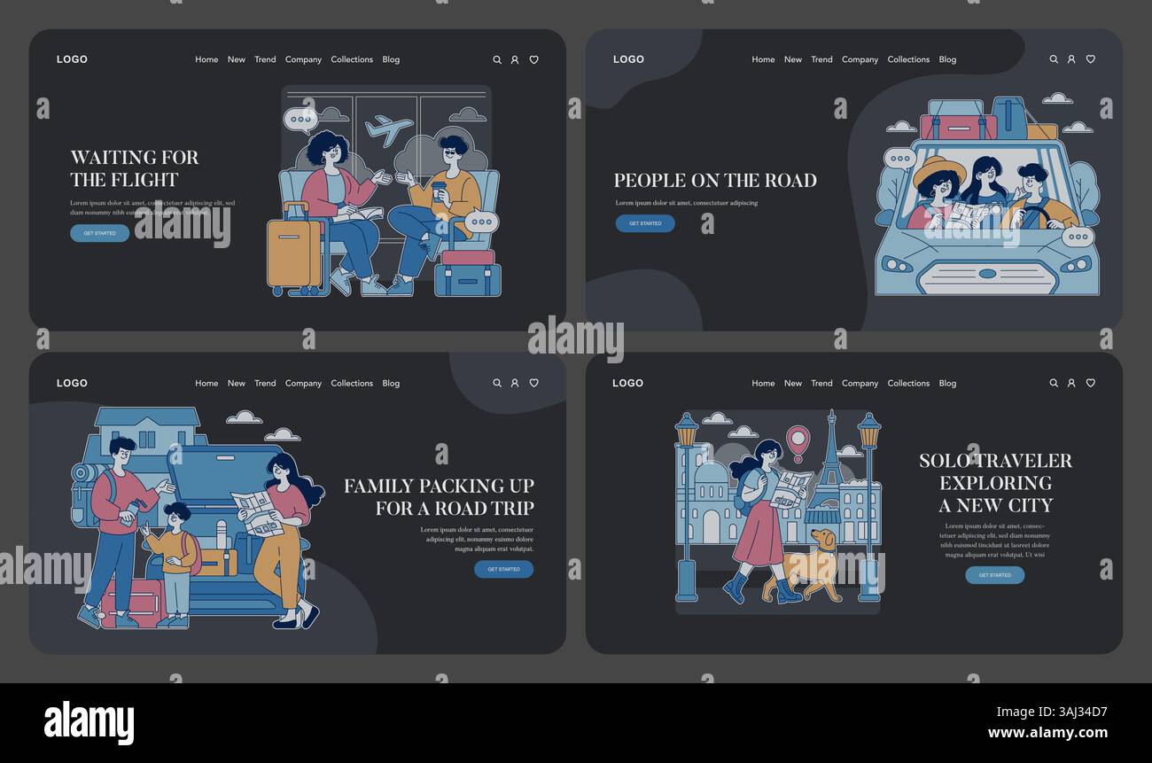 People on the road. A group enjoying a road trip together in a car ...