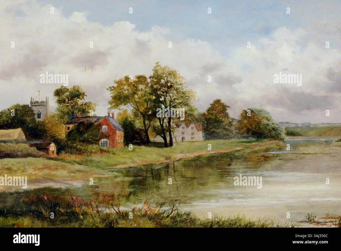 This 19th-century landscape painting, attributed to the British School ...