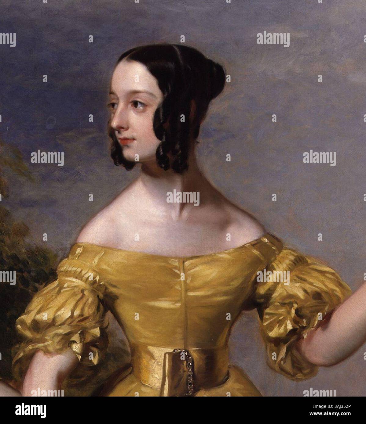 This portrait by Andrew Geddes, painted in 1838, depicts Alexina Nesbit ...